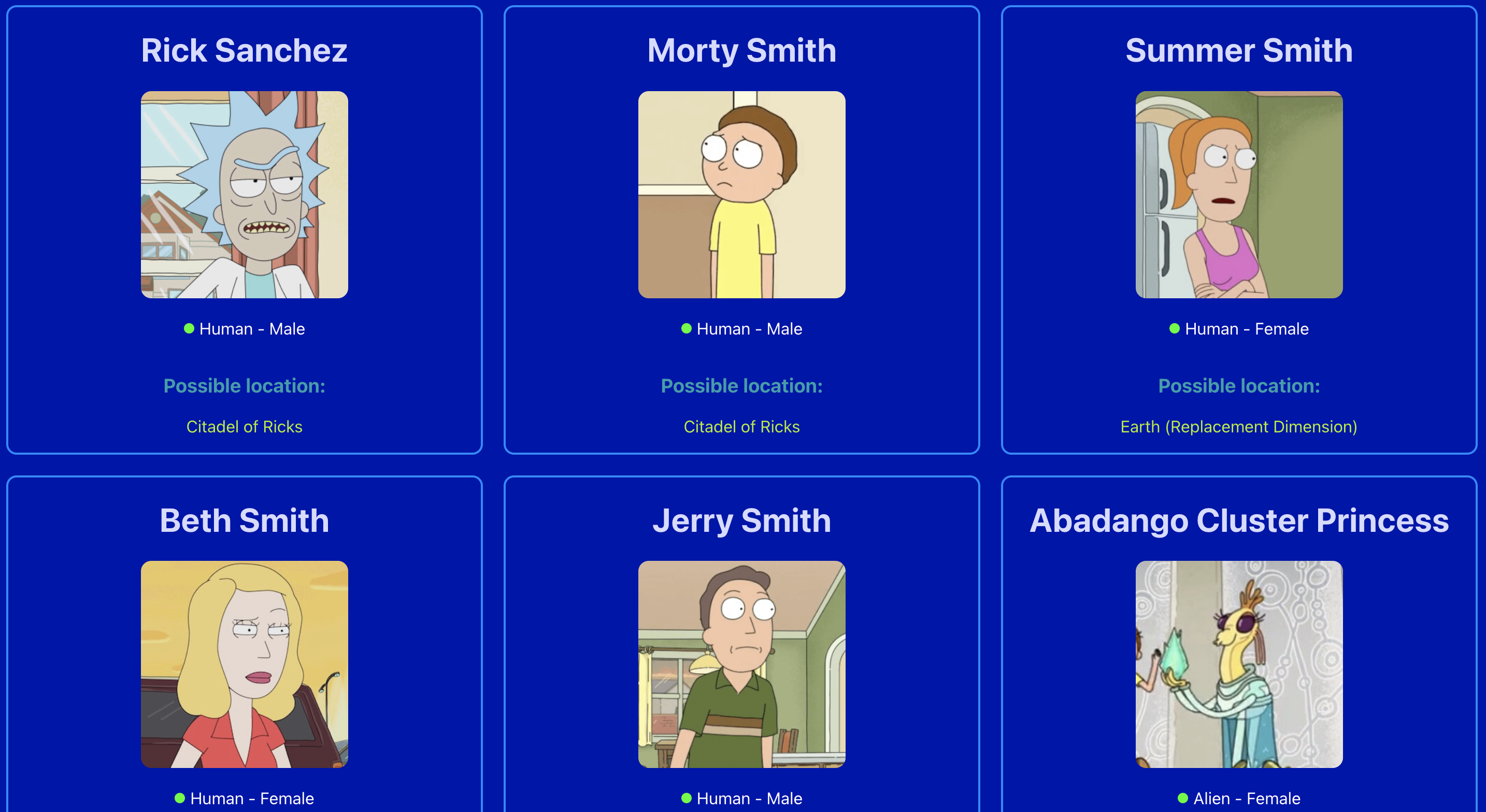 GitHub - Camilo-Suarez98/Rick-and-Morty-API