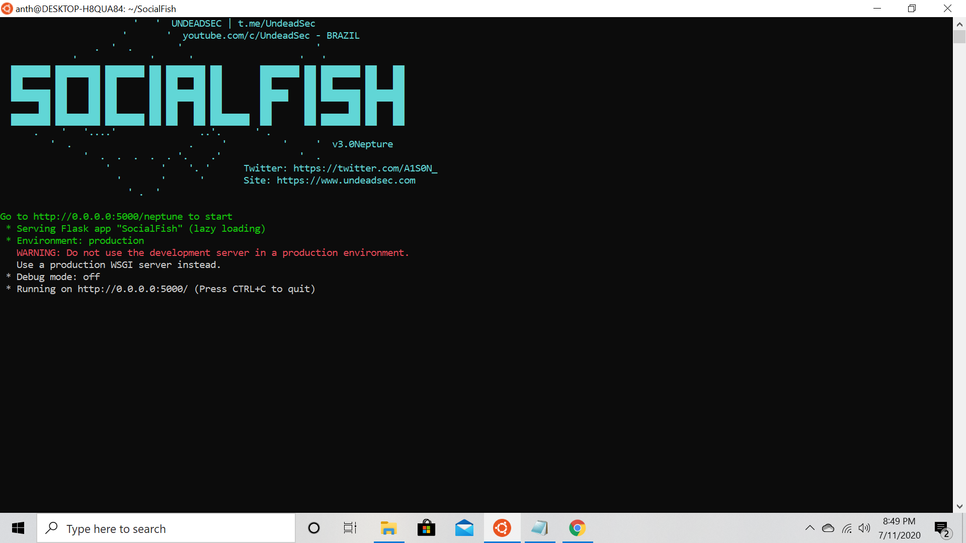 Social fish production environment error · Issue #220 · UndeadSec ...