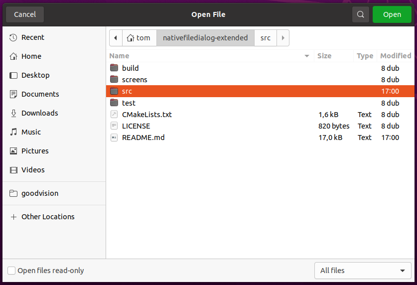 PickFolder returns a file path on Ubuntu 20.04 · Issue #91 · btzy/nativefiledialog-extended · GitHub
