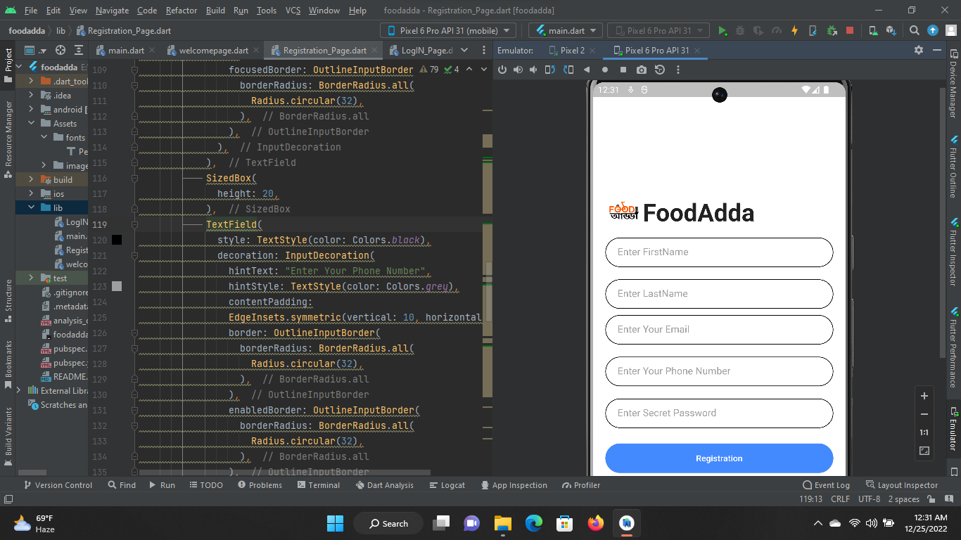 GitHub - shabbir17/FoodAdda-Food-order-Application-: • UI done with Flutter and dart • Used ...