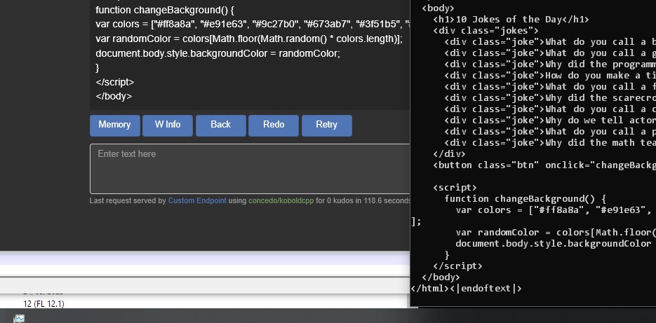 Koboldcpp 1321 Model Wizardcoder 15b Web Interface Is Cutting Last Token Here · Issue 