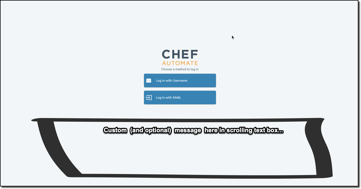 Support customized message on login page · Issue #419 · chef/automate · GitHub