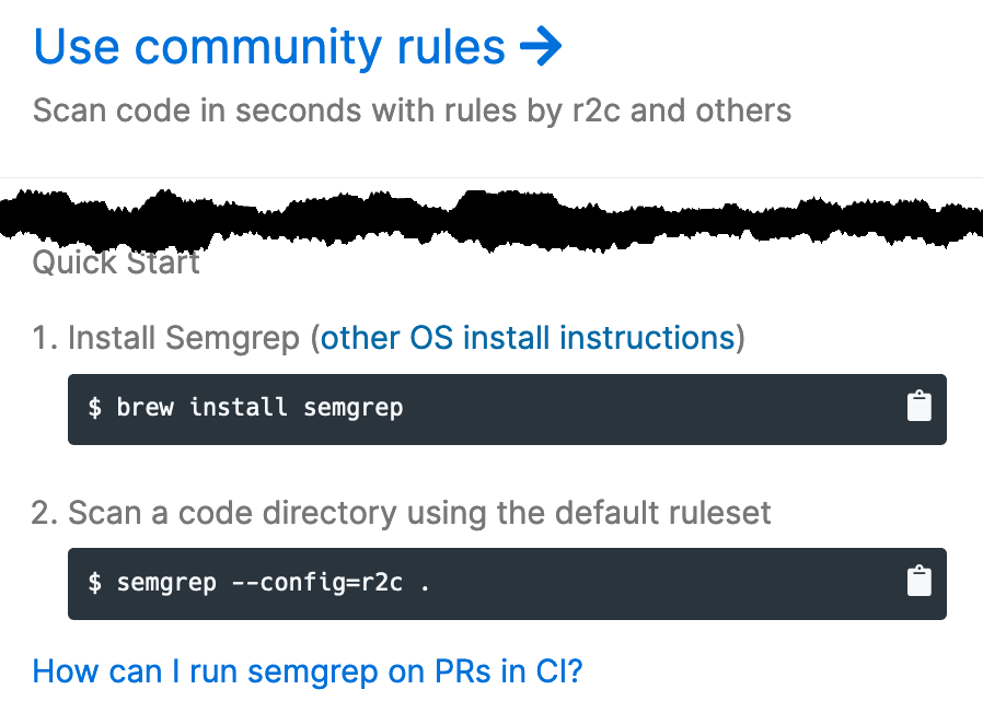 Select rules and get config URL on Semgrep.dev · Issue #1704 · semgrep/semgrep · GitHub