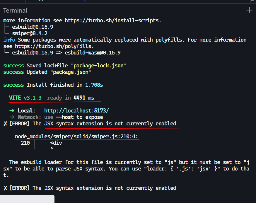 Some Js File Should Use ‘jsx To Avoid Bundler Error · Issue 6098 · Nolimits4webswiper