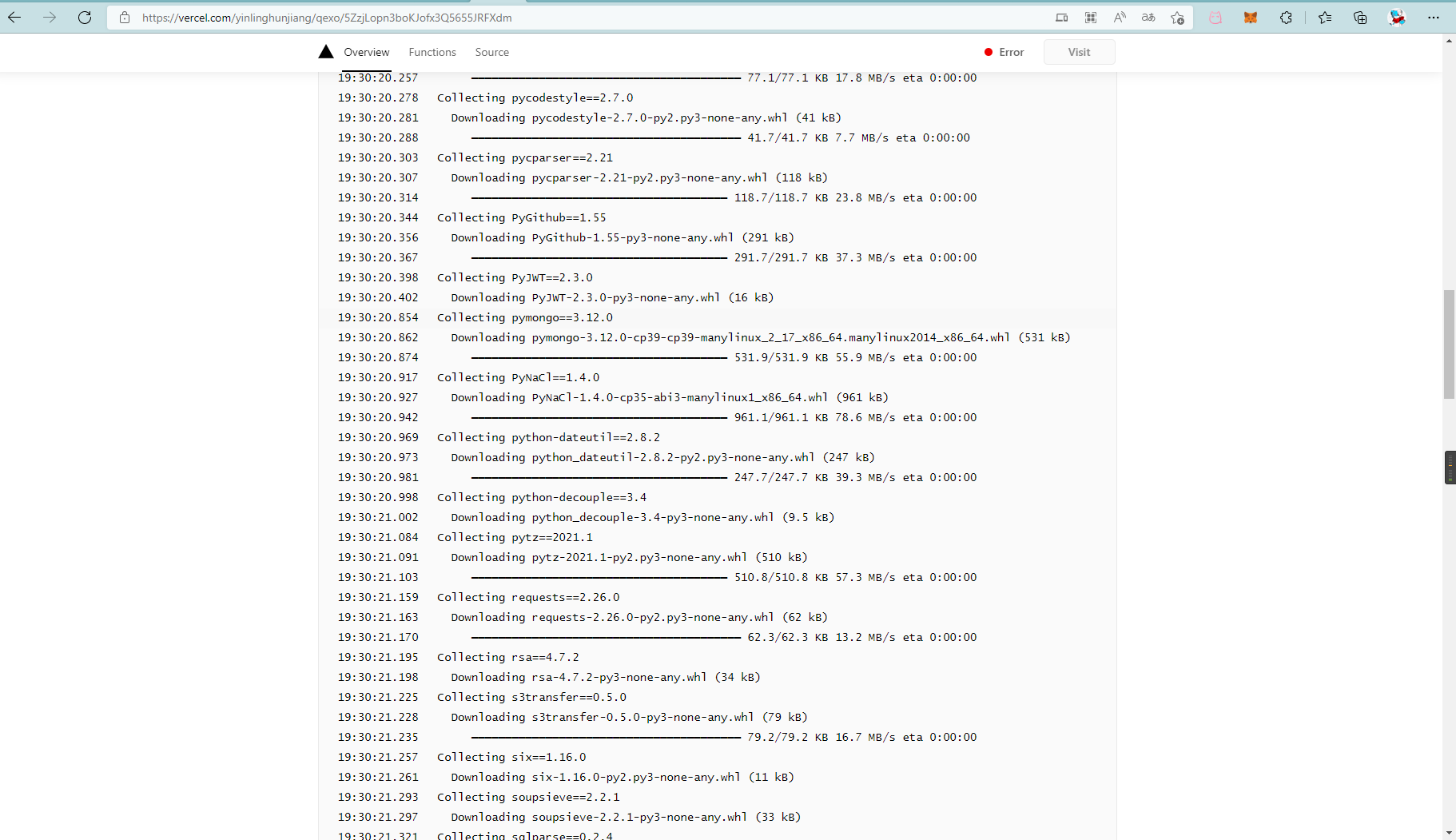 When i try to deploy Qexo on vercel,I get error like Command "./migrate.sh" exited with 1 ...