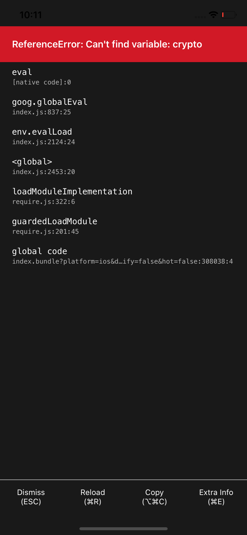 Expo SDK 36 app ReferenceError in IOS 13.3 but not in IOS 12.1 · Issue #6603 · expo/expo · GitHub