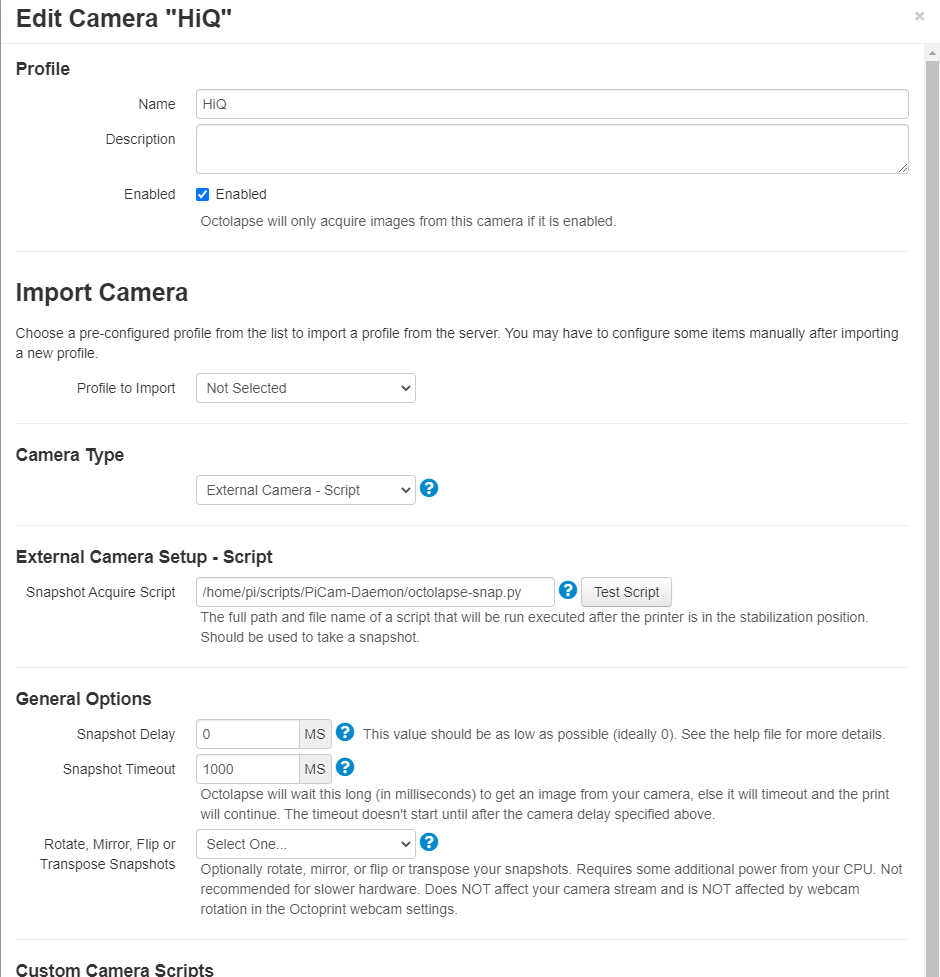Script based camera timelapse not stabilized. · Issue #725 · FormerLurker/Octolapse · GitHub