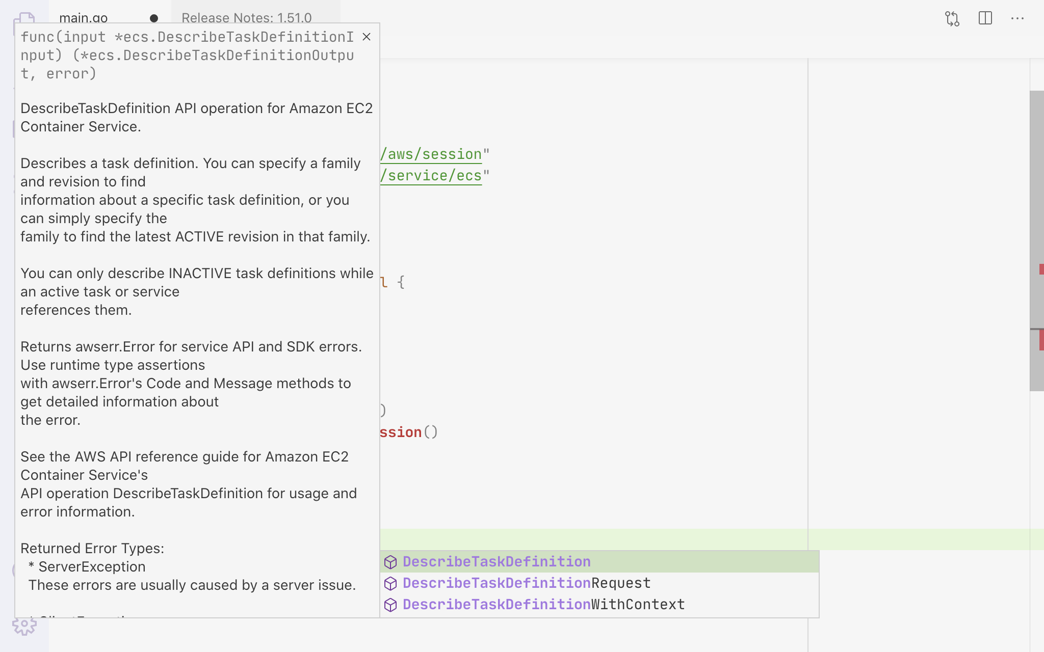 Suggestion details shown on the left of suggestion list hide text and ...
