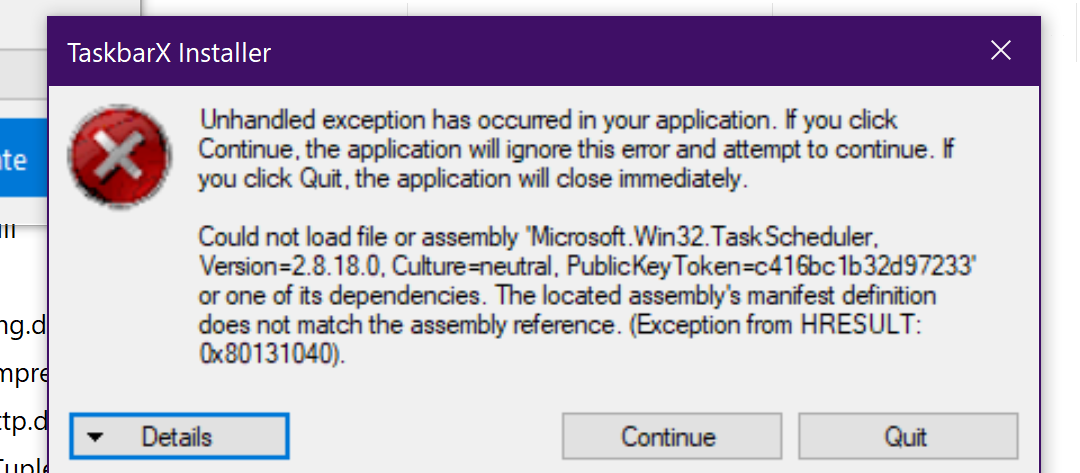 Unable to Uninstall · Issue #373 · ChrisAnd1998/TaskbarX · GitHub