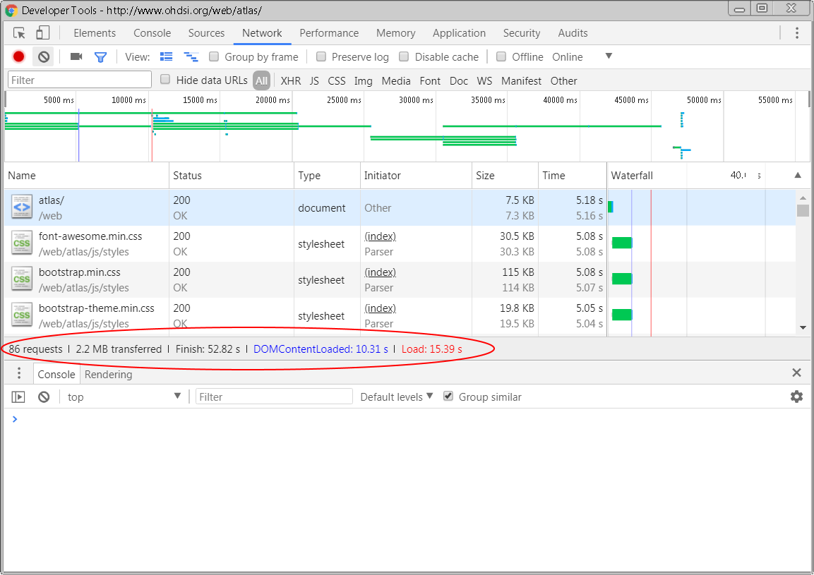 Public Atlas site reports: application initialization failed, unable to connect to an instance ...