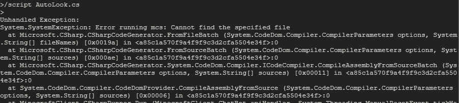 Linux C# scripting · Issue #1294 · MCCTeam/Minecraft-Console-Client · GitHub