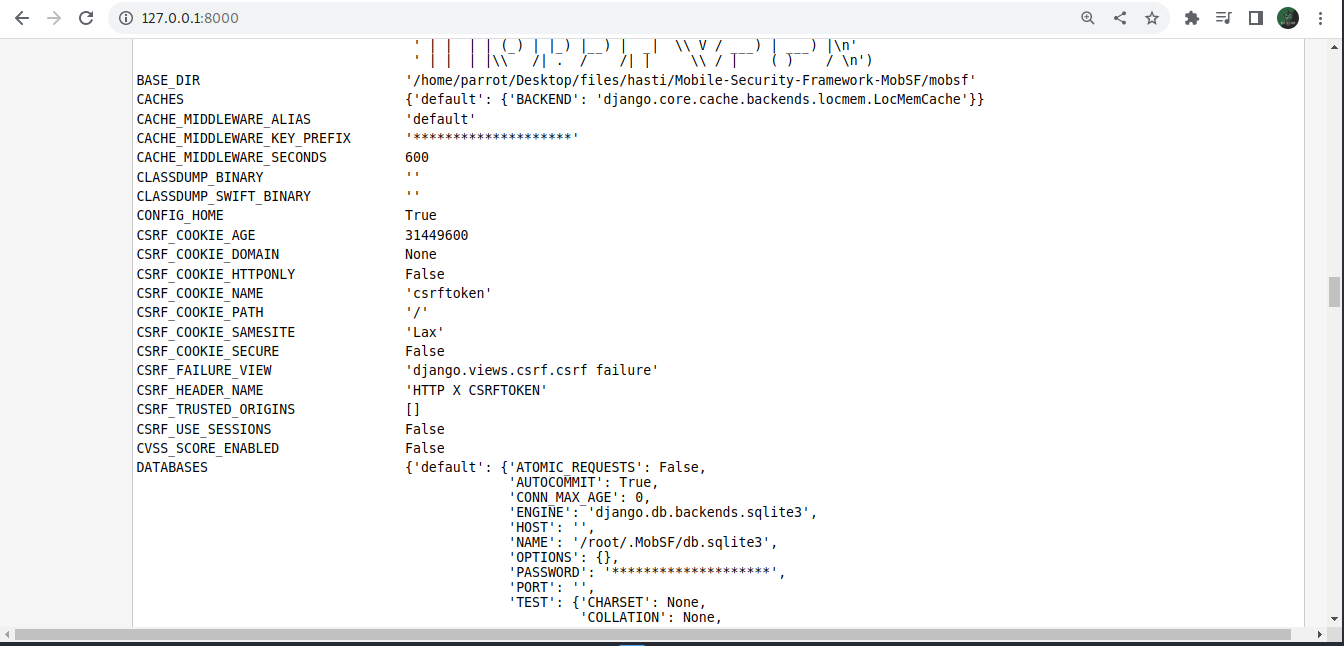 Information Disclosure Vulnerability In Mobsf Sensitive Information Leak Due To Debug Mode
