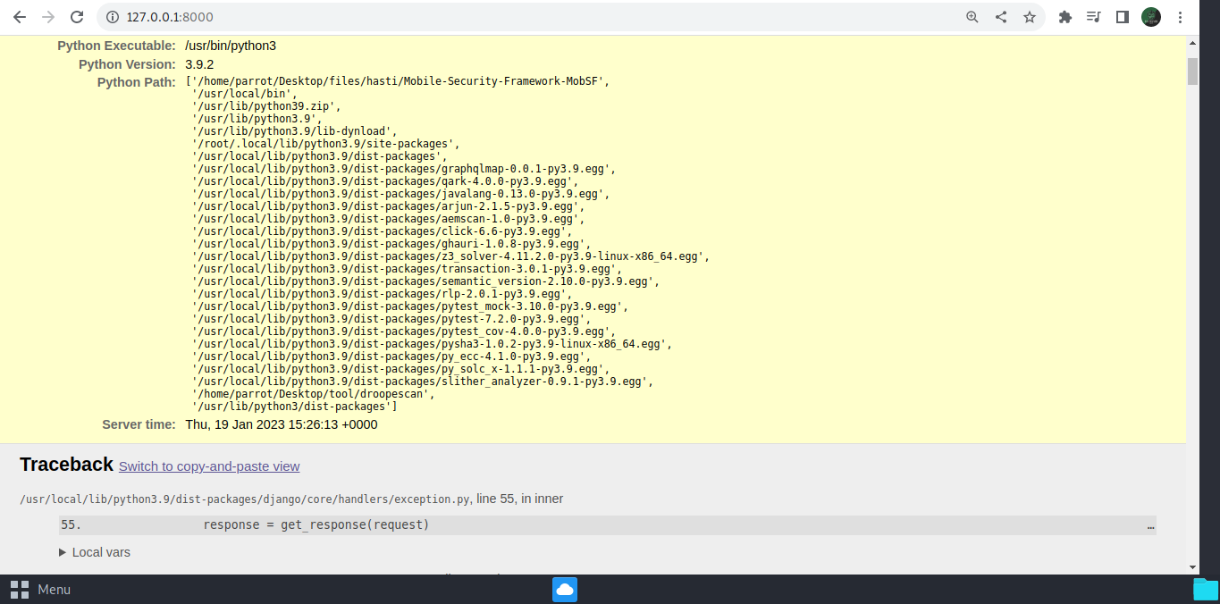 Information Disclosure Vulnerability In Mobsf Sensitive Information Leak Due To Debug Mode