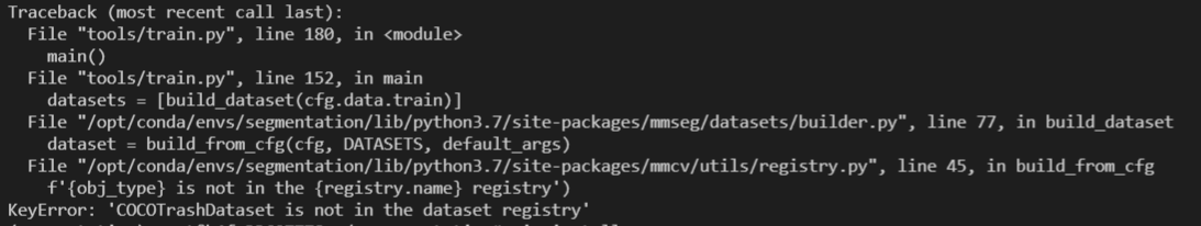 KeyError: 'COCOTrashDataset is not in the dataset registry · Issue #1 · boostcampaitech2 ...