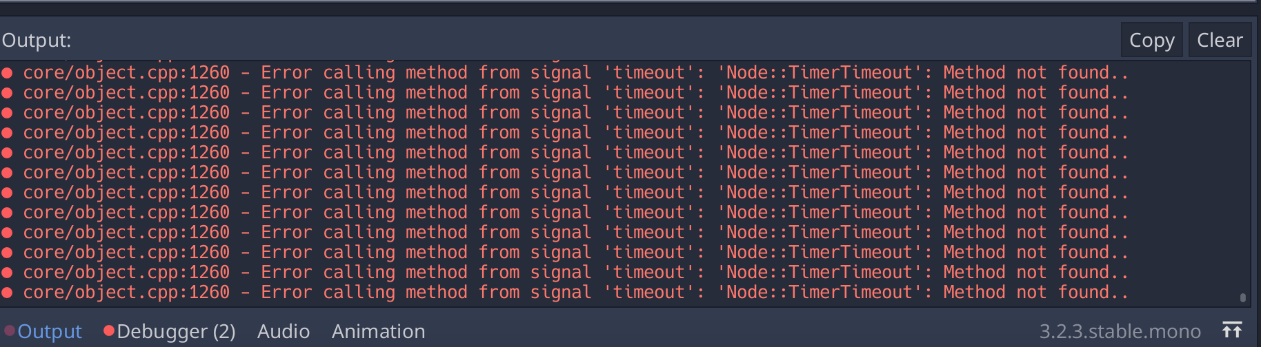 erroneous timer Timeout error on new project · Issue #45415 · godotengine/godot · GitHub