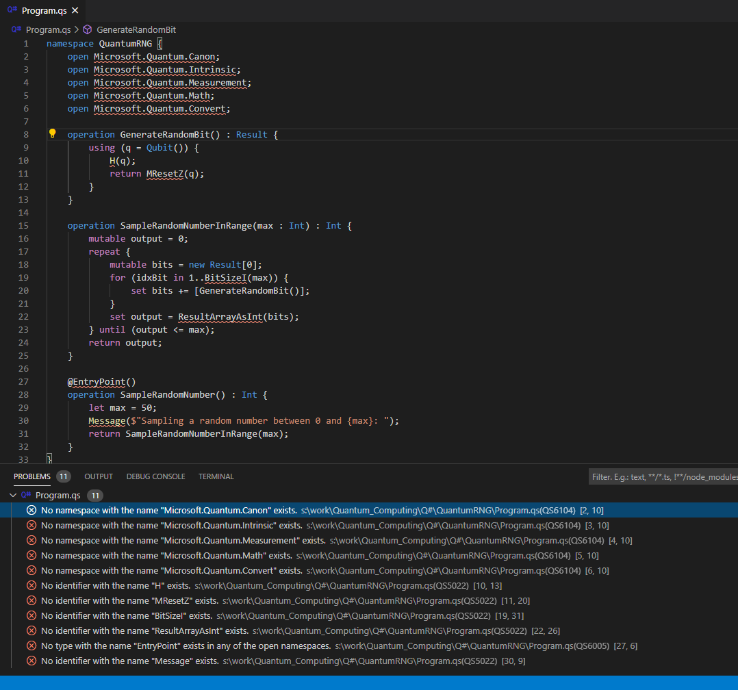 QDK Error · Issue #391 · microsoft/Quantum · GitHub