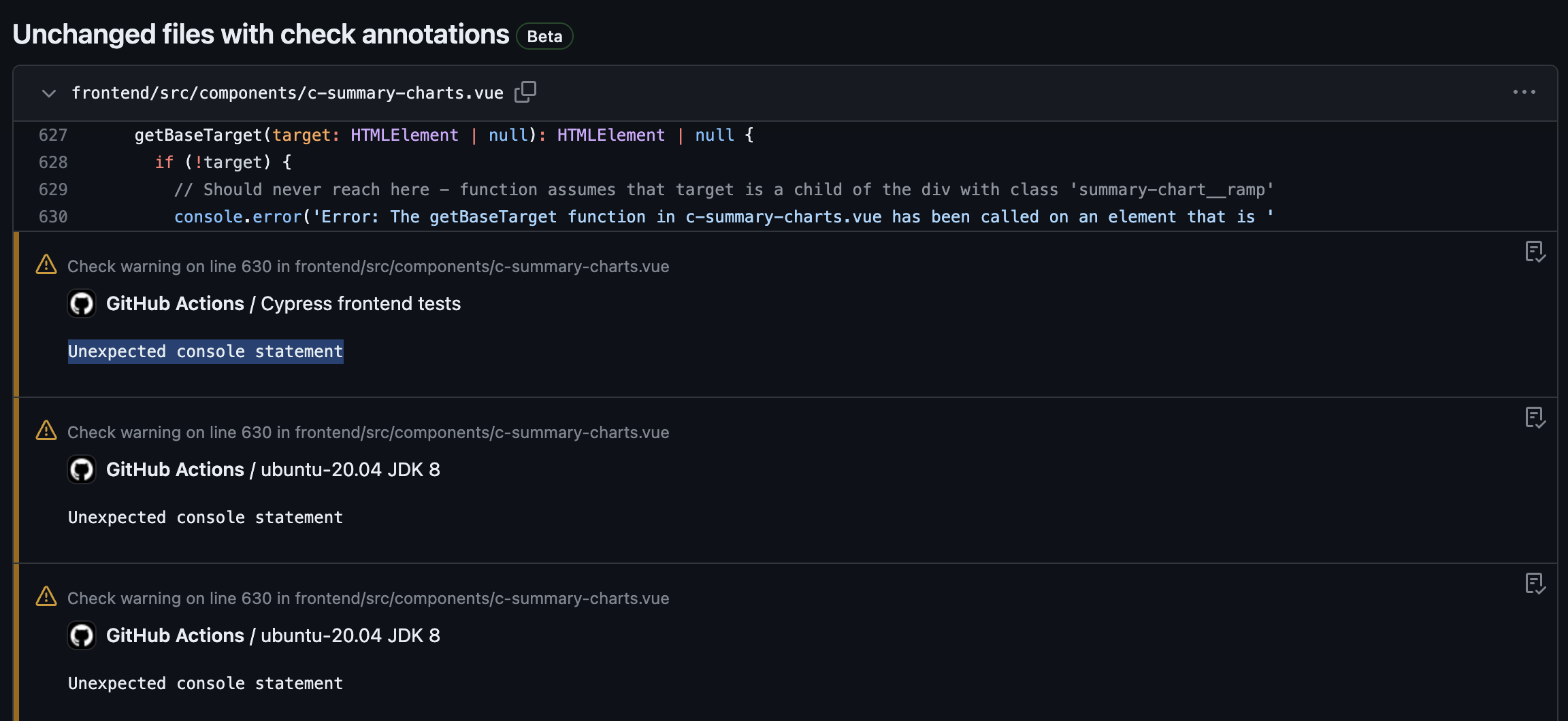 Suppress unexpected console statement warnings · Issue #2003 · reposense/RepoSense · GitHub