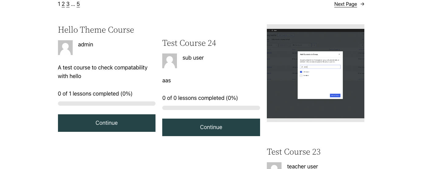 Fix course categories block not visible on the frontend for twenty twenty two theme · Issue ...