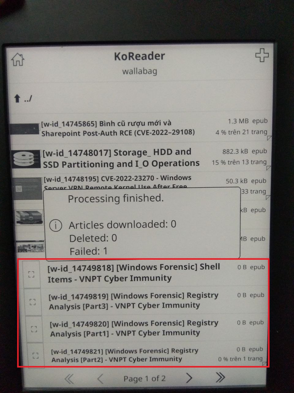 Error plugin Wallabag in koreader · Issue #9101 · koreader/koreader · GitHub