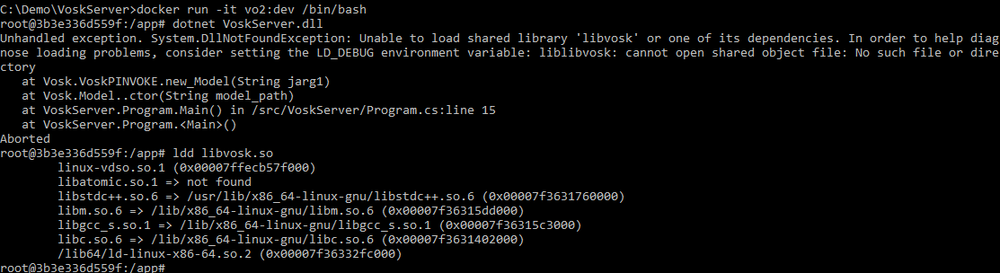 Error when use C# nuget package · Issue #325 · alphacep/vosk-api · GitHub