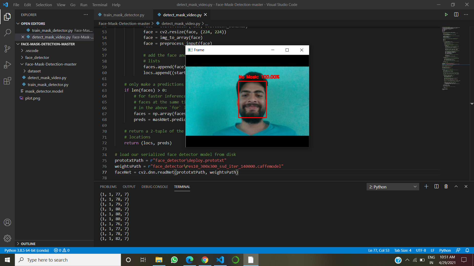 GitHub - utpalsharmaa/Mask-Detection: Covid-19 spreads primarily from ...