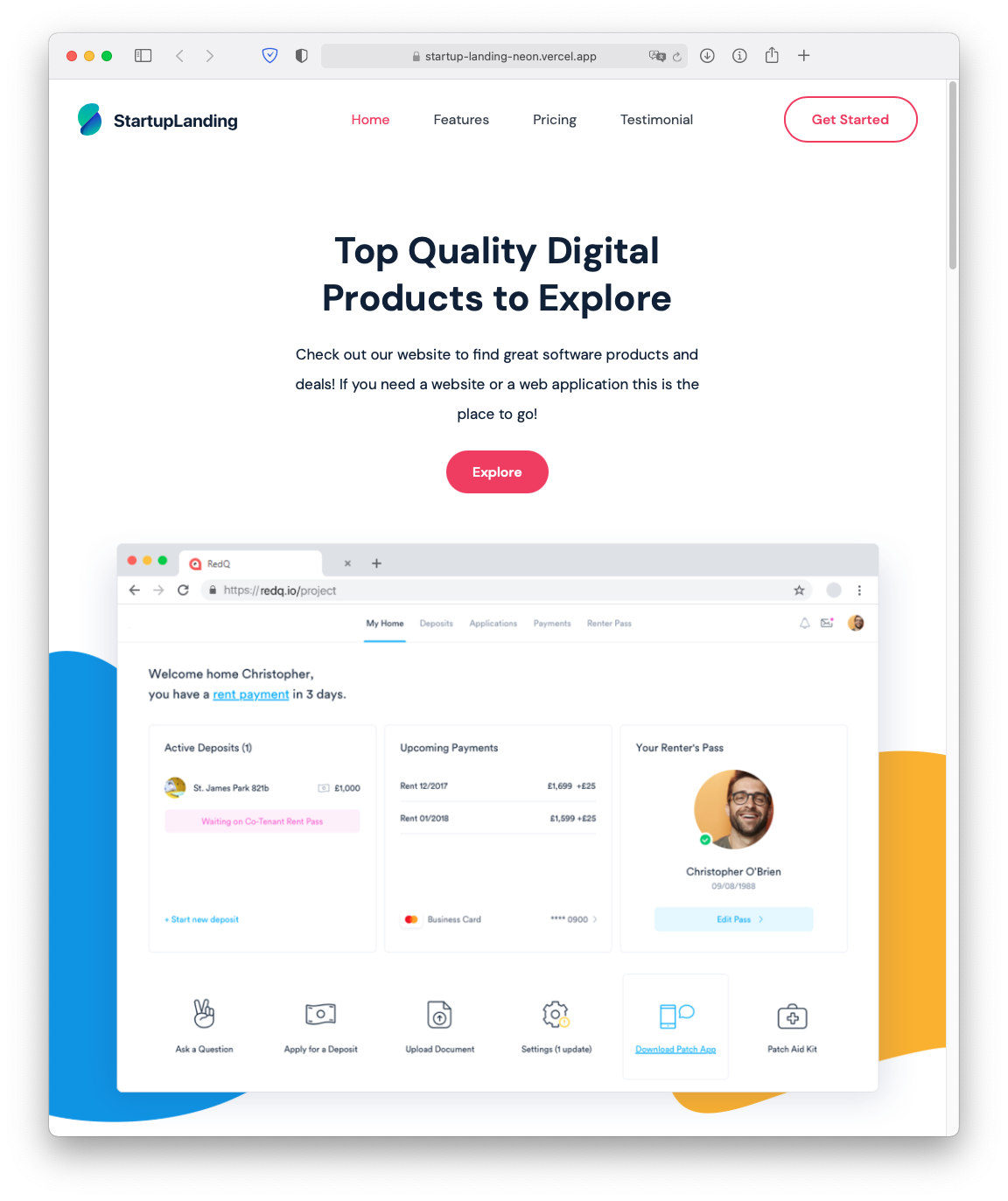 GitHub - y-brs/startup-landing