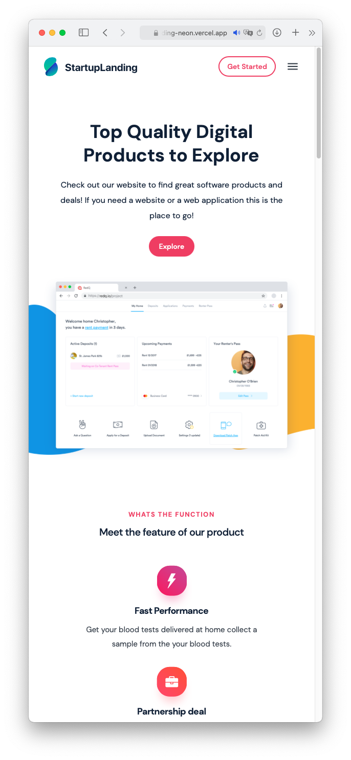 GitHub - y-brs/startup-landing