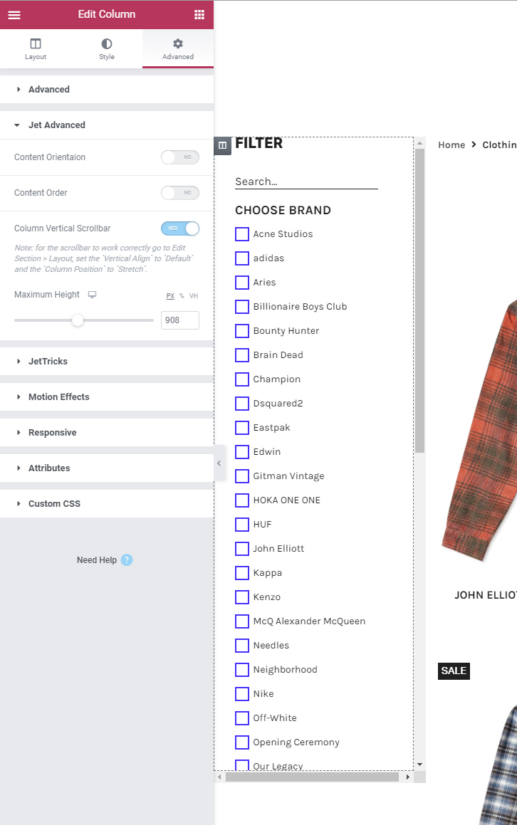 JetSmartFilters Checkbox Filter Widget Scrolling · Issue #1593 · Crocoblock/suggestions · GitHub