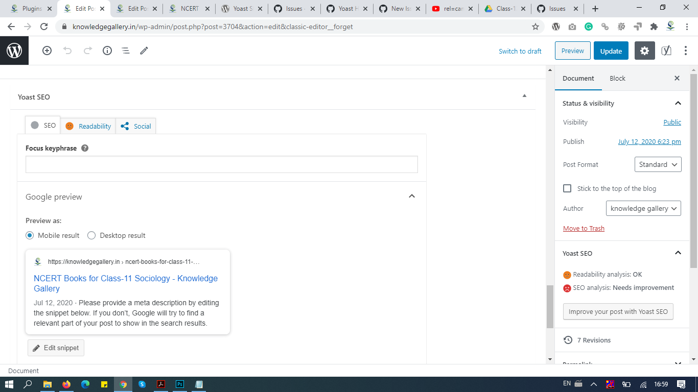 blank meta box in Classic Editor · Issue #15654 · Yoast/wordpress-seo ...