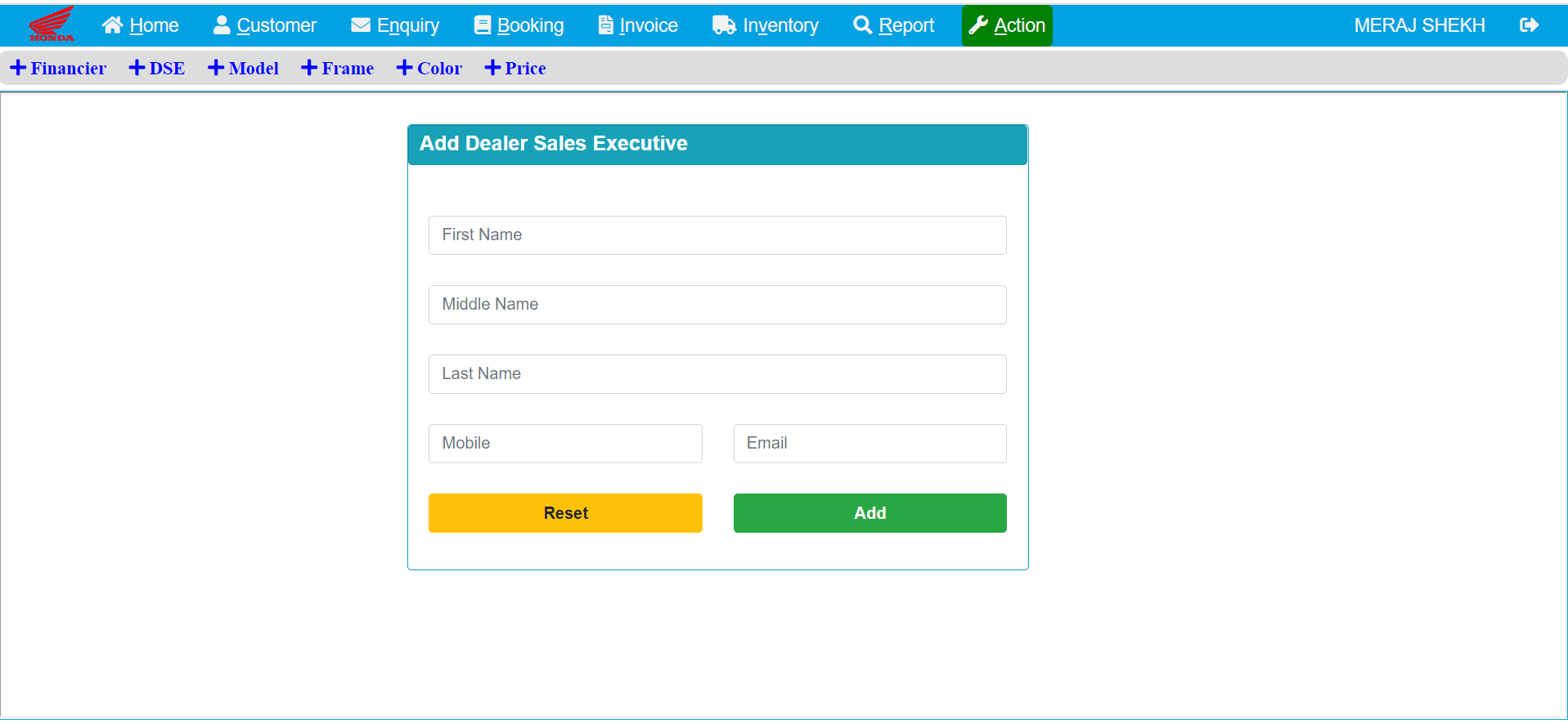 GitHub - MerajShekh/DealerManagementSystem: Application for Honda 2Wheelers Dealers