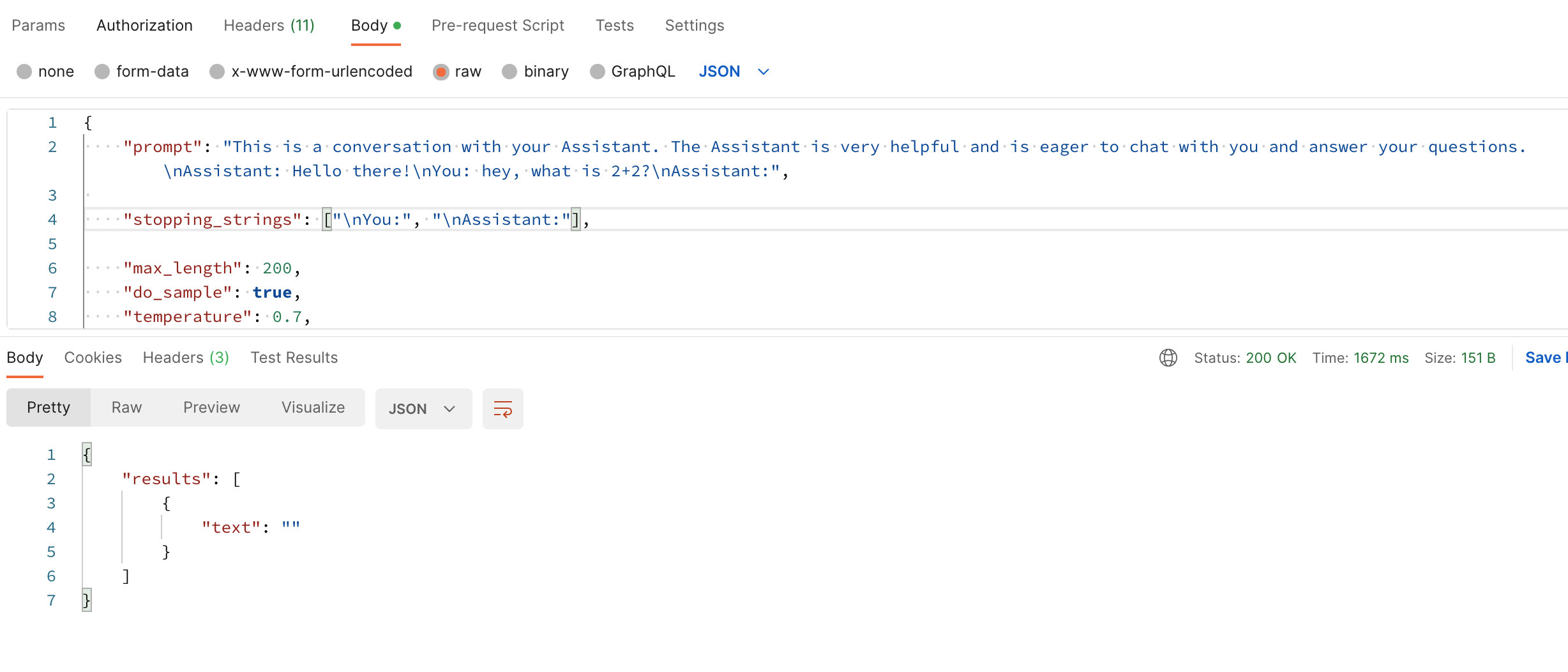 Api extension with llama13b/30b has weird behaviour (or there's lack of ...