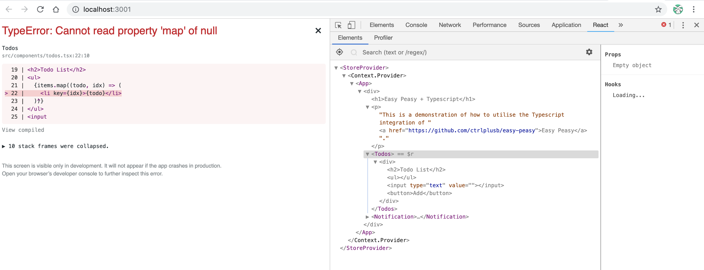 Error In React Dev Tools · Issue 105 · Ctrlplusb Easy Peasy · Github