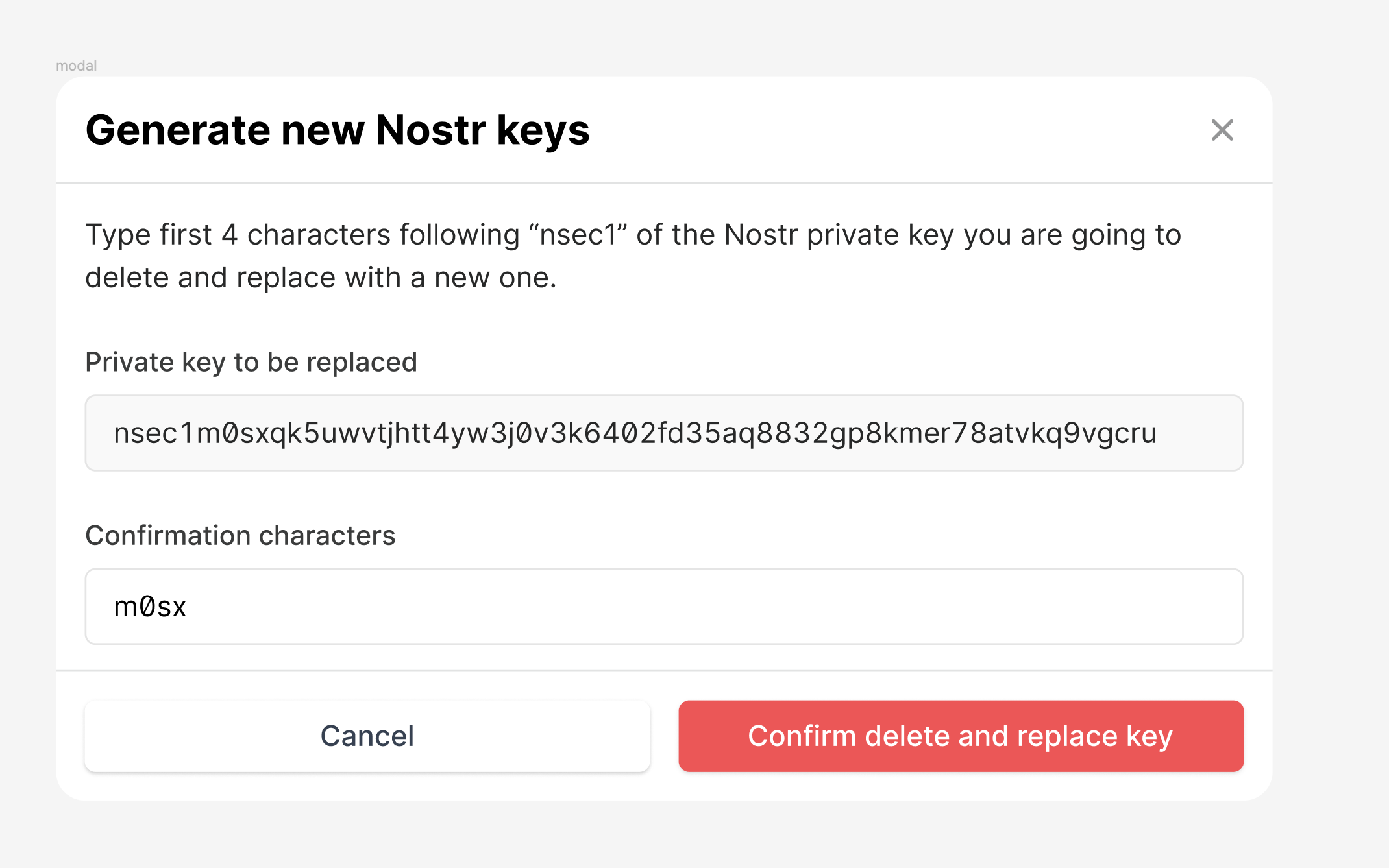 [Feature] Add extra BIG WARNING before overwriting/deleting a Nostr key · Issue #2106 · getAlby ...