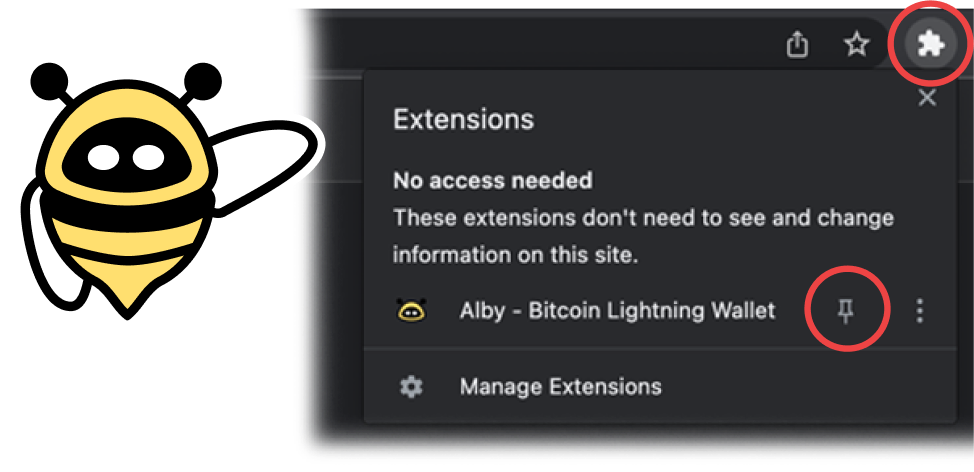 Update "pin your extension" illustrations · Issue #2616 · getAlby/lightning-browser-extension ...