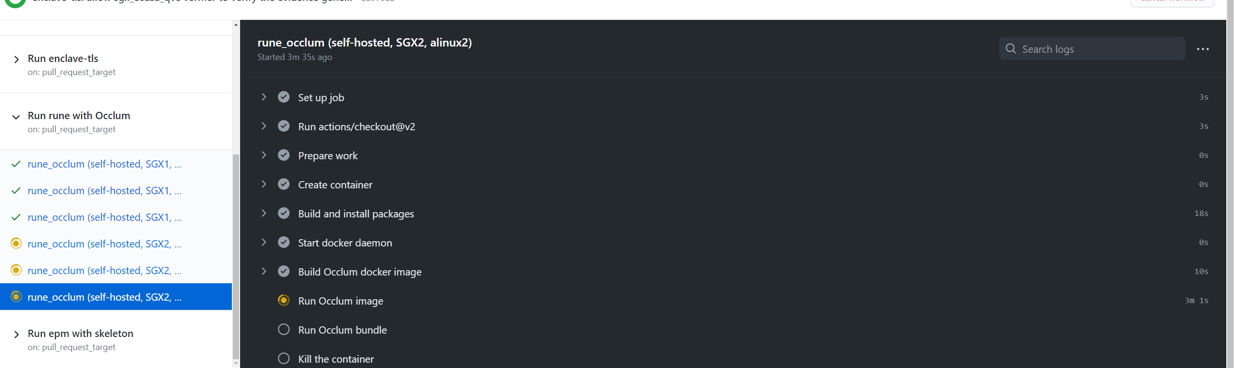 CI/CD: fix some workflows running slowly · Issue #1055 · inclavare-containers/inclavare ...