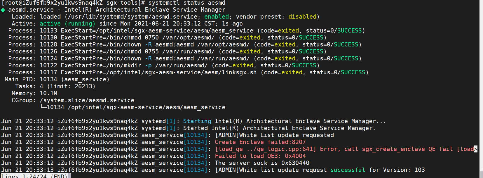 sgx 1 sgx-tools gen-qe-target-info doesn't work · Issue #1142 · inclavare-containers/inclavare ...