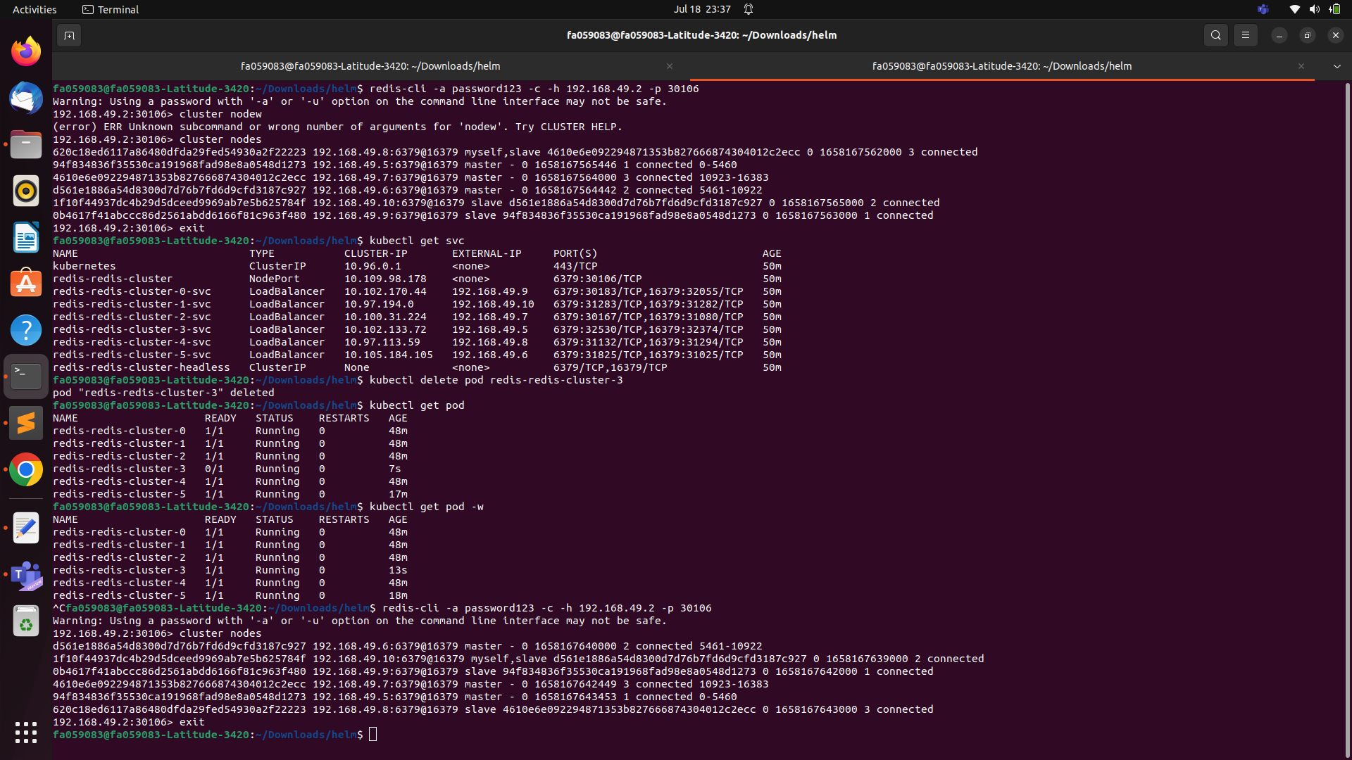 failover is not working in redis-cluster · Issue #11235 · bitnami/charts · GitHub