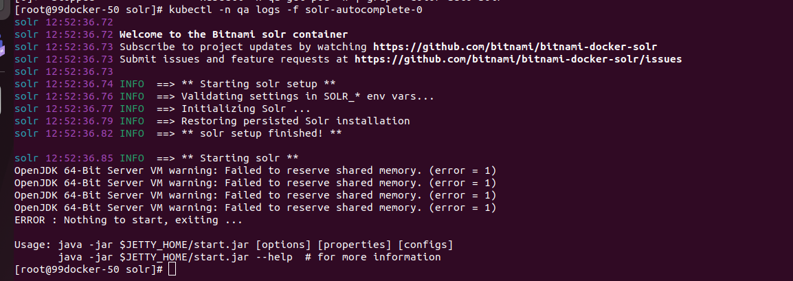 [bitnami/solr] unable to mount /opt/bitnami/solr folder on local disk · Issue #13347 · bitnami ...