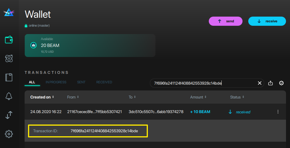 The search results are not highlighted in green. · Issue #260 · BeamMW/beam-ui · GitHub