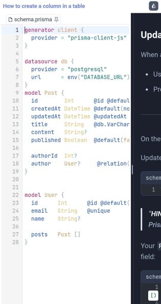 The playground is unusable on mobile · Issue #4973 · prisma/docs · GitHub