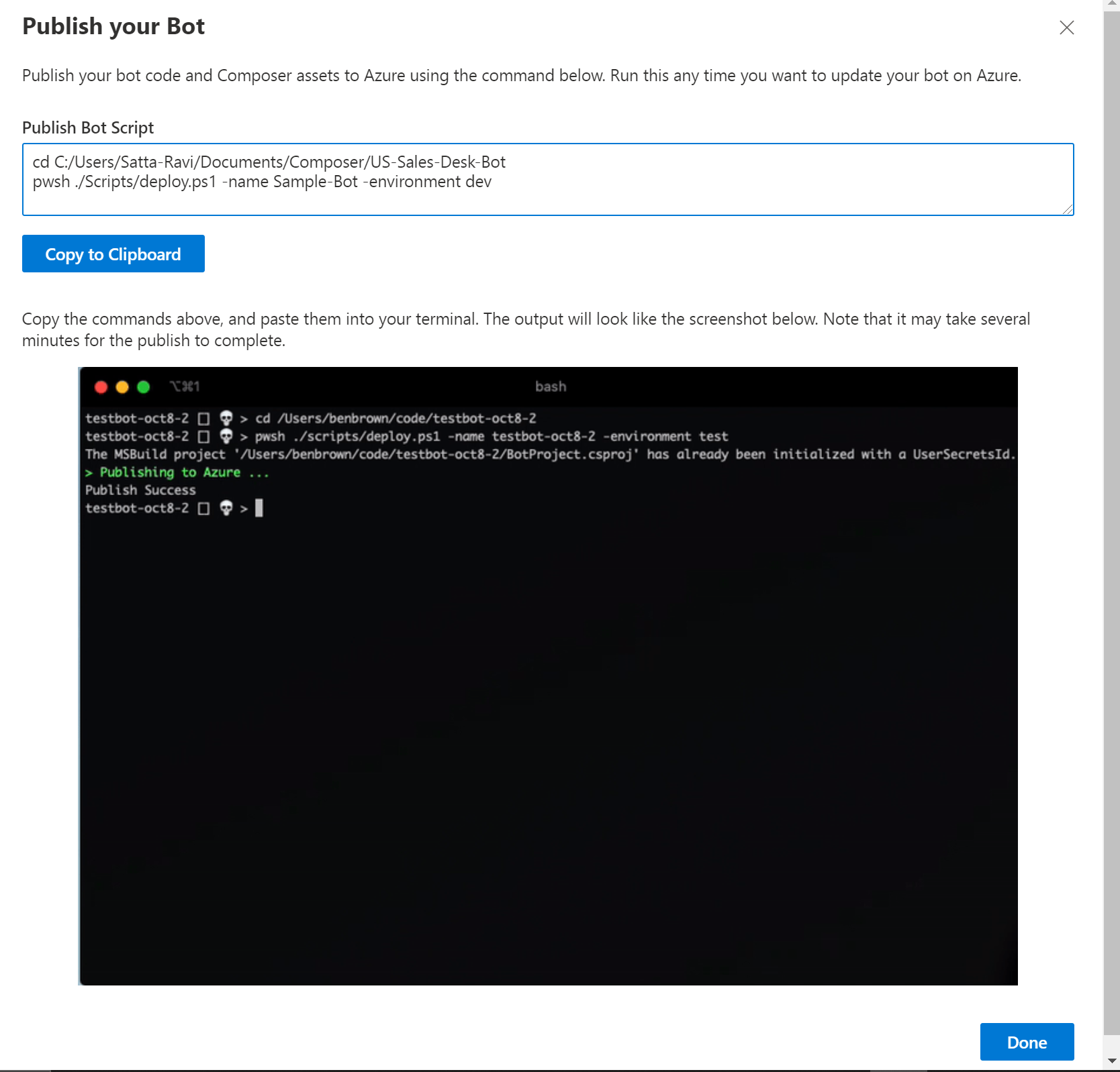 Composer User experience - Bot publishing · Issue #3438 · microsoft/BotFramework-Composer · GitHub