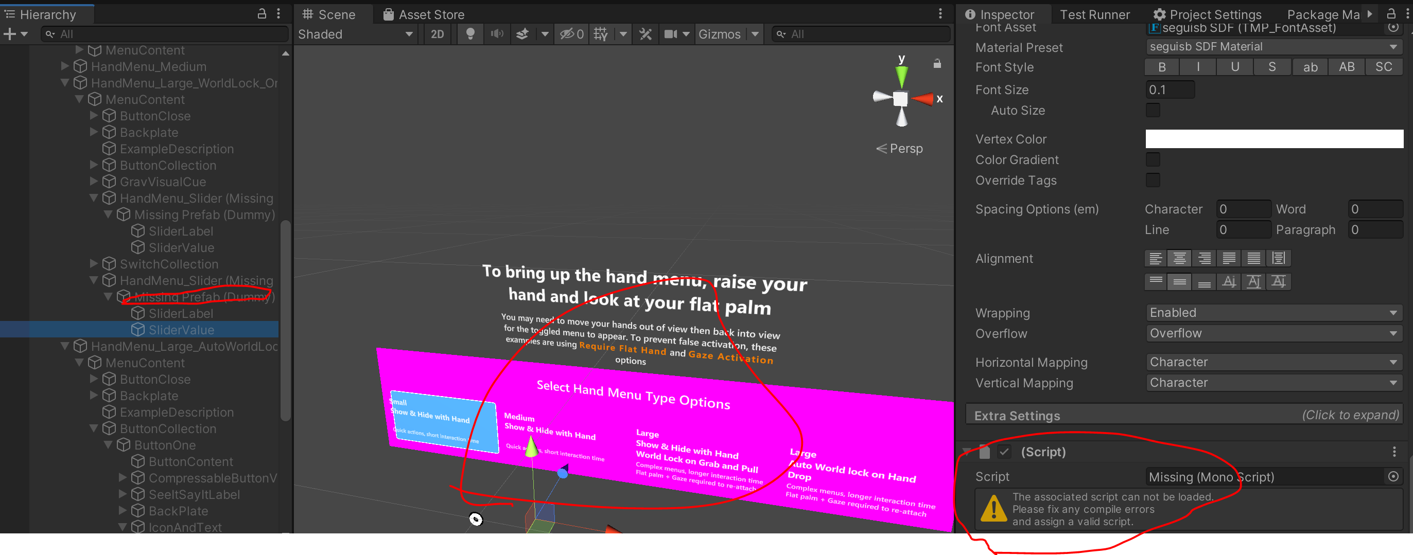 Scenes in Demos - HandTracking reference outside assets (UPM) · Issue #8444 · microsoft ...