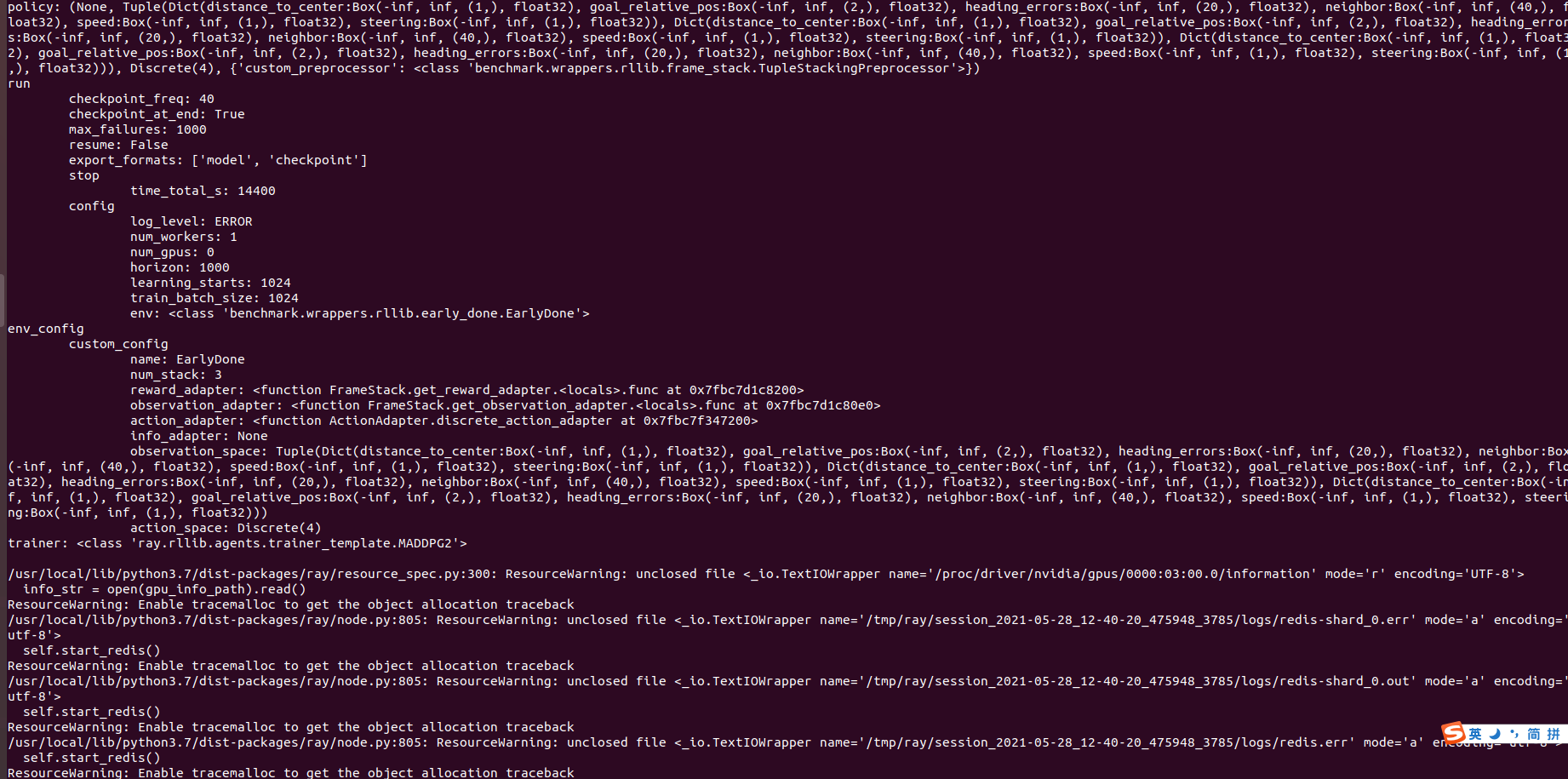 maddpg · Issue #889 · huawei-noah/SMARTS · GitHub