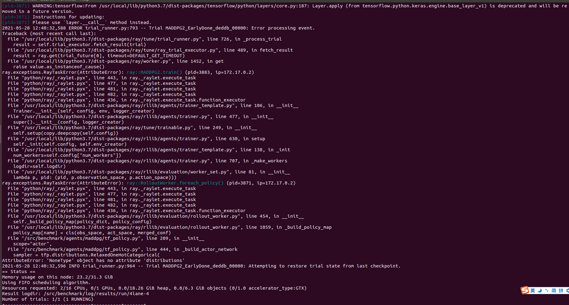 maddpg · Issue #889 · huawei-noah/SMARTS · GitHub