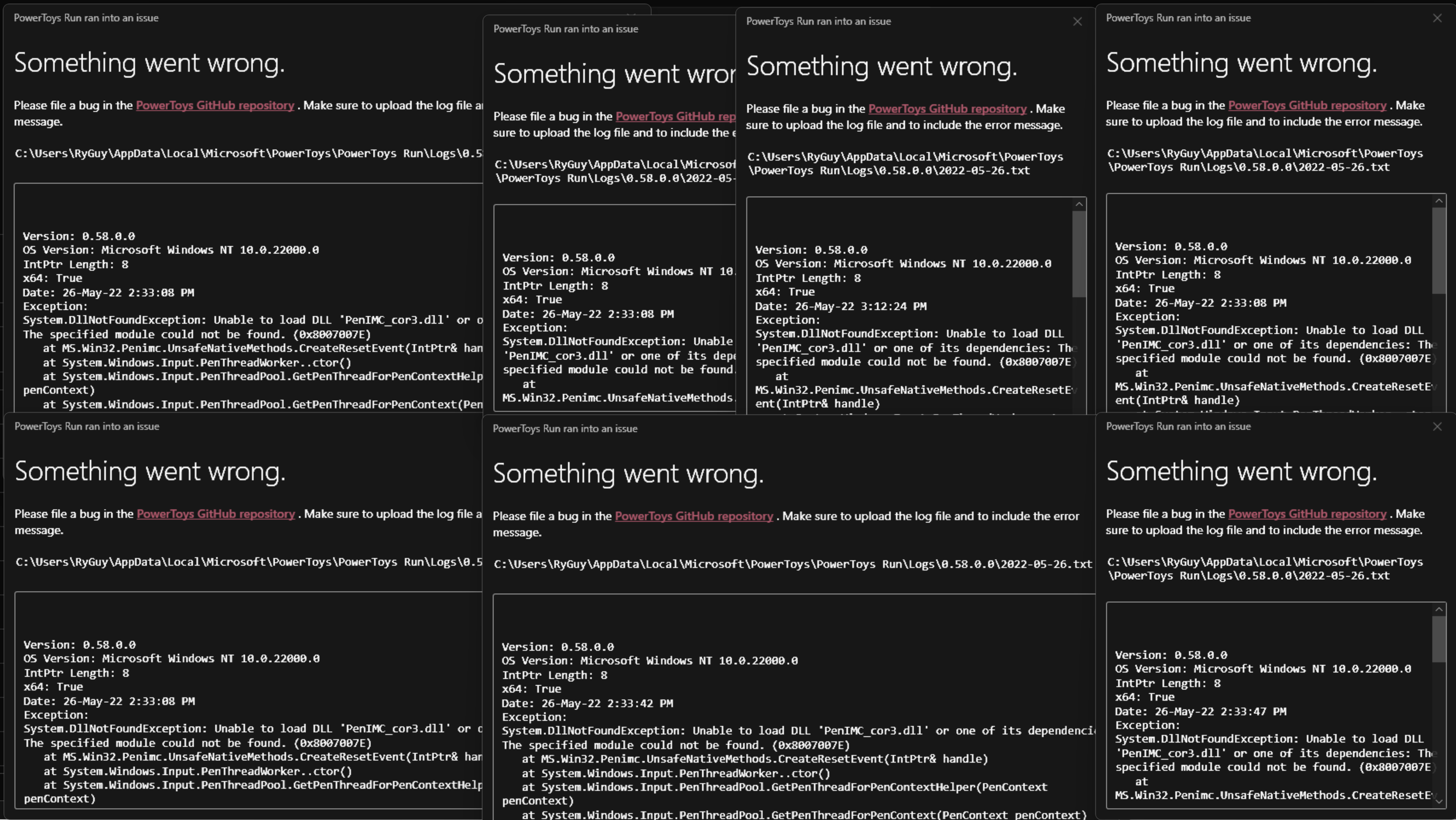 Multiple Error Messages Issue 18505 Microsoft PowerToys GitHub Multiple Error Messages Issue 18505 Microsoft PowerToys GitHub