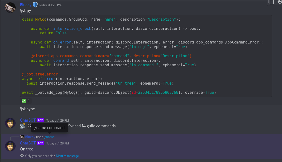 on_error of a commands.GroupCog is ignored by app_command children · Issue #8028 · Rapptz ...