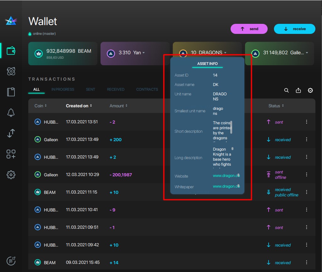 Assets tiles · Issue #455 · BeamMW/beam-ui · GitHub