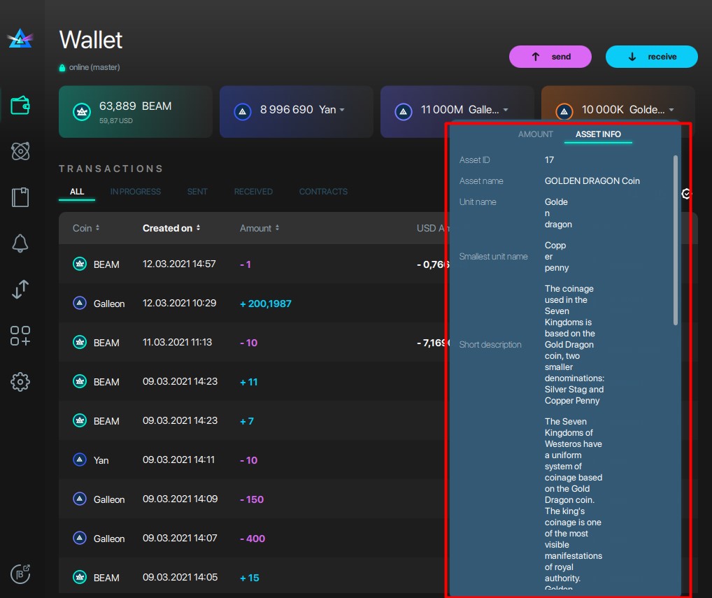 Assets tiles · Issue #455 · BeamMW/beam-ui · GitHub