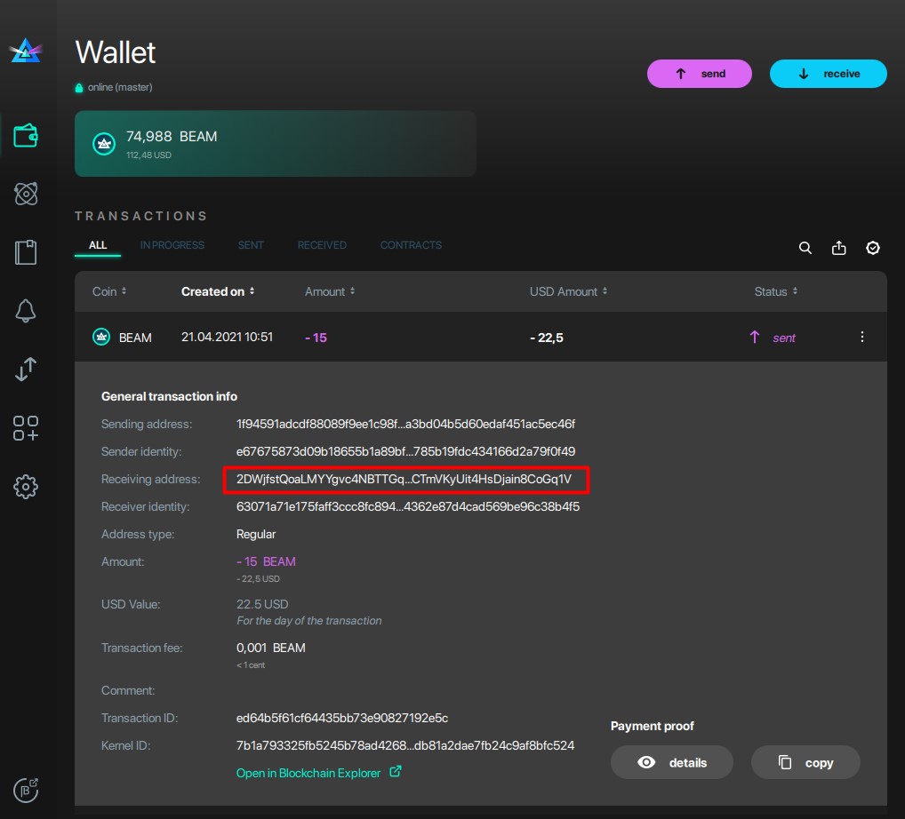 Max privacy transaction to yourself throws "Failed to start wallet" · Issue #598 · BeamMW/beam ...