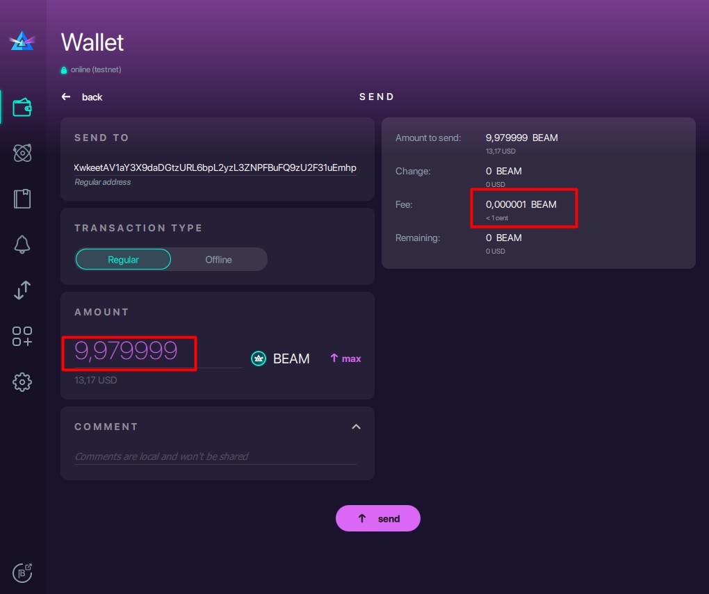 Send screen: fee is displayed incorrectly · Issue #608 · BeamMW/beam-ui · GitHub